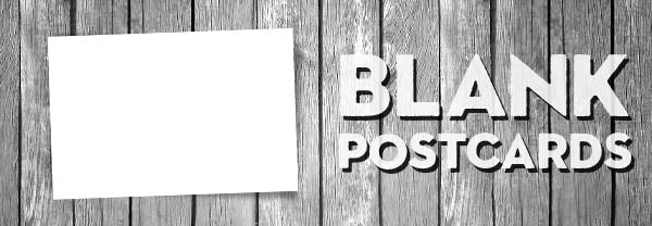 blank white postcards