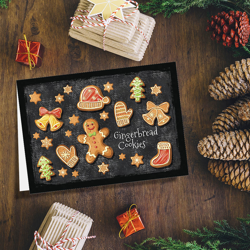 Gingerbread Cookies | 5x7 Blank Card – Christopher Arndt Postcard Co