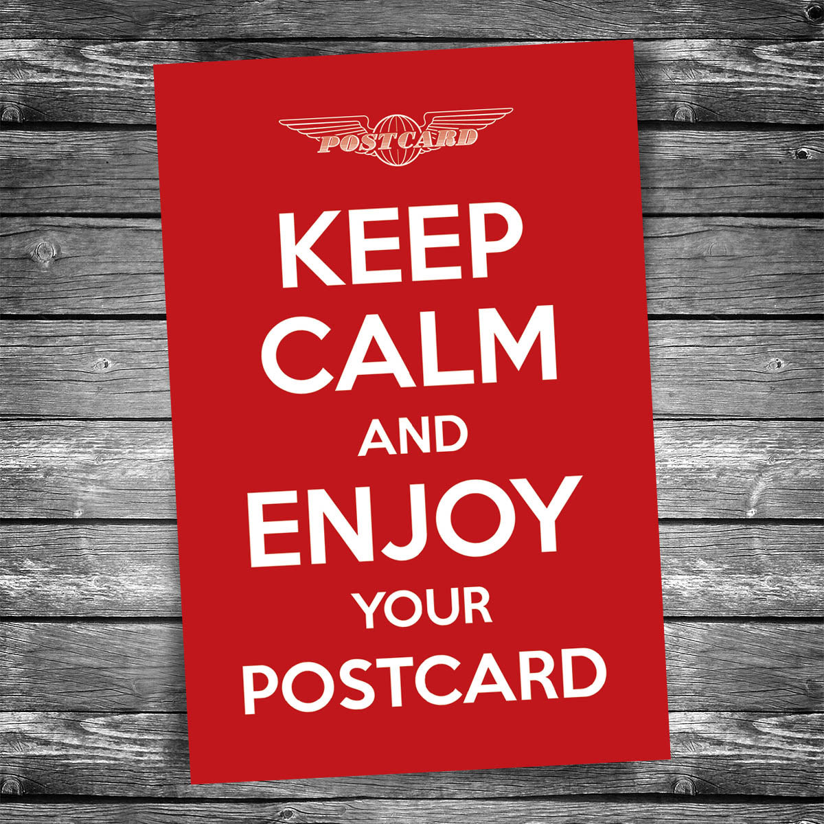 Keep Calm and Enjoy Your Postcard | Set of 8 – Christopher Arndt ...