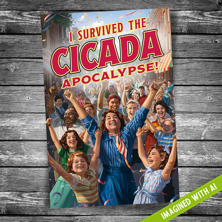 I Survived the Cicada Apocalypse Postcard – Christopher Arndt Postcard Co