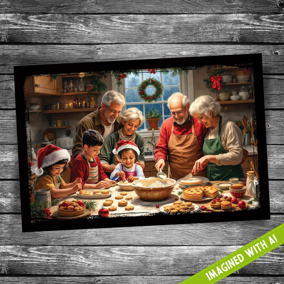 Christmas Baking Joy Postcard – Christopher Arndt Postcard Co