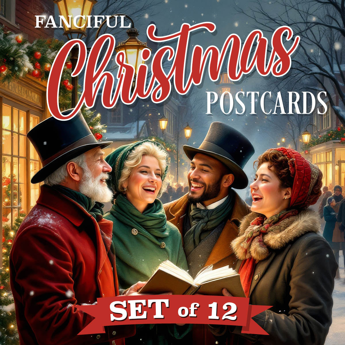 Fanciful Christmas Postcards | Set of 12 – Christopher Arndt Postcard Co