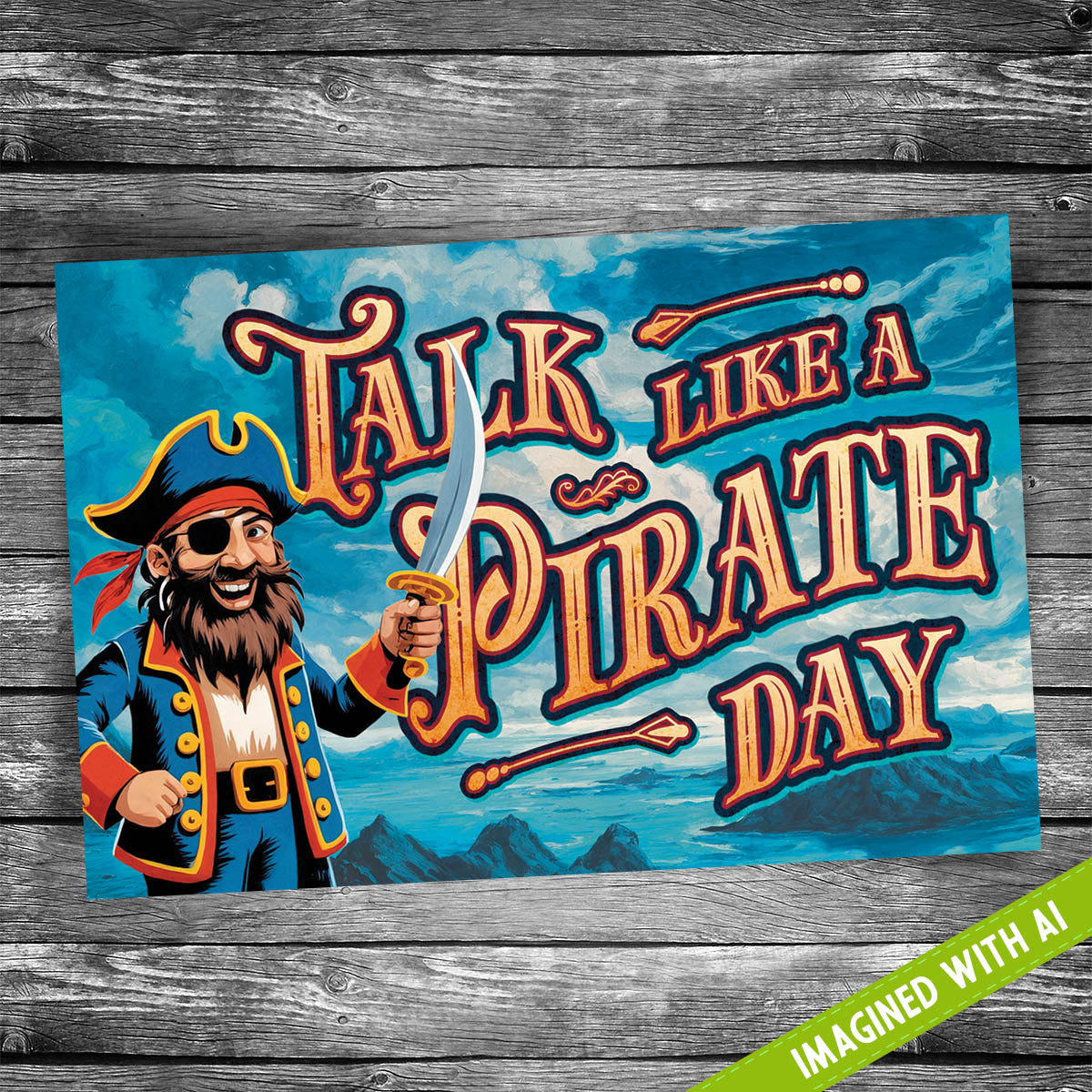 Talk Like a Pirate Day Postcard – Christopher Arndt Postcard Co