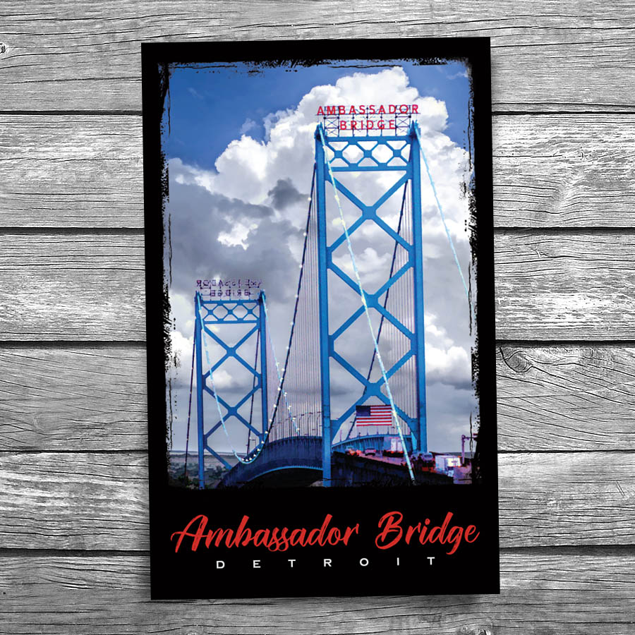 Detroit Ambassador Bridge Postcard – Christopher Arndt Postcard Co
