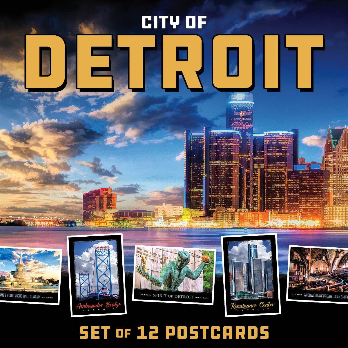 Detroit Postcards | Set of 12 – Christopher Arndt Postcard Co