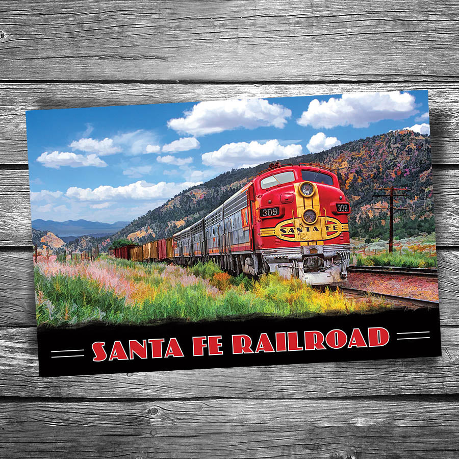 Santa Fe Railroad F7 Engine Postcard – Christopher Arndt Postcard Co