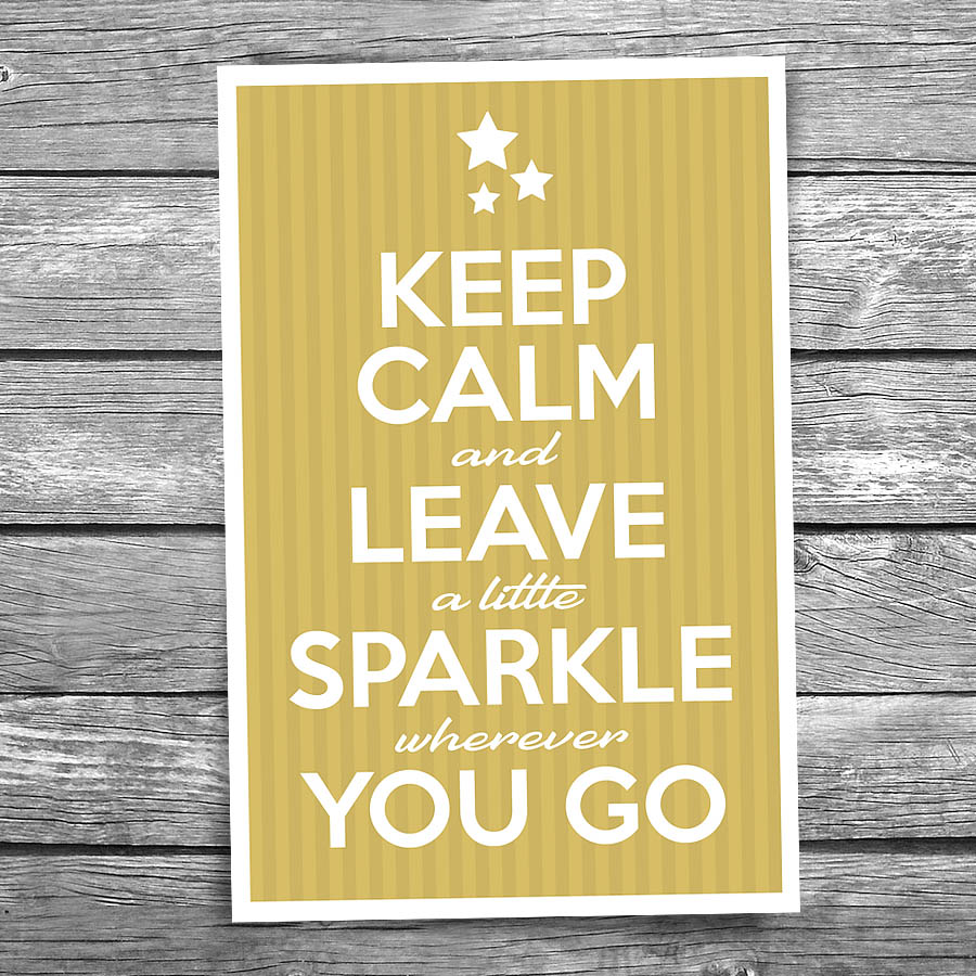 Keep Calm and Sparkle Postcard | Set of 8 – Christopher Arndt Postcard Co