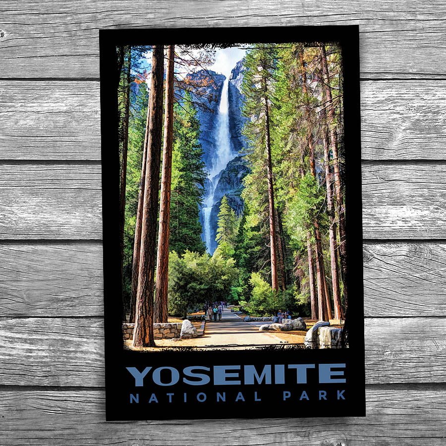 Yosemite National Park Bridalveil Fall Trees Postcard – Christopher ...