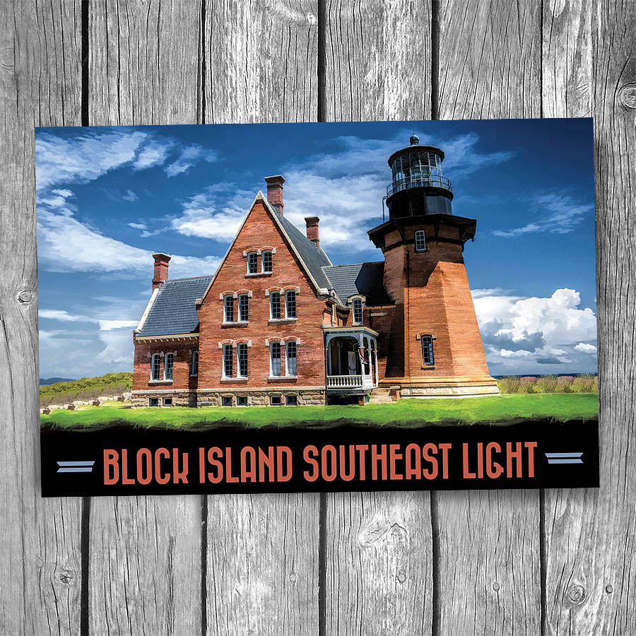 Block Island Southeast Lighthouse Postcard – Christopher Arndt Postcard Co