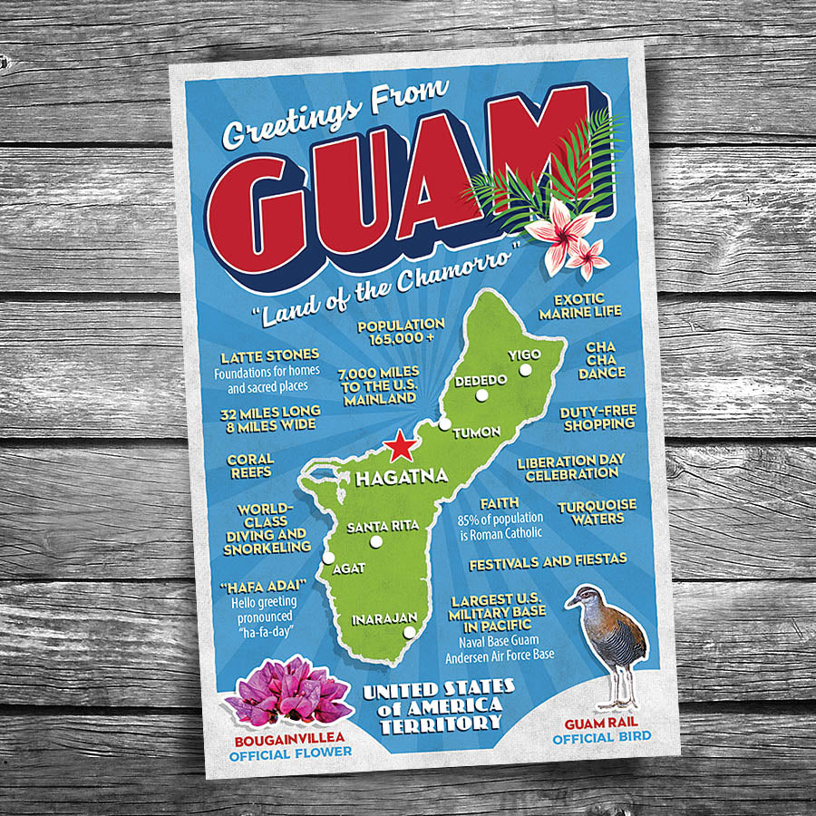 Greetings from Guam Postcard – Christopher Arndt Postcard Co