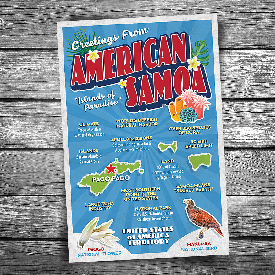 Greetings from American Samoa Postcard – Christopher Arndt Postcard Co