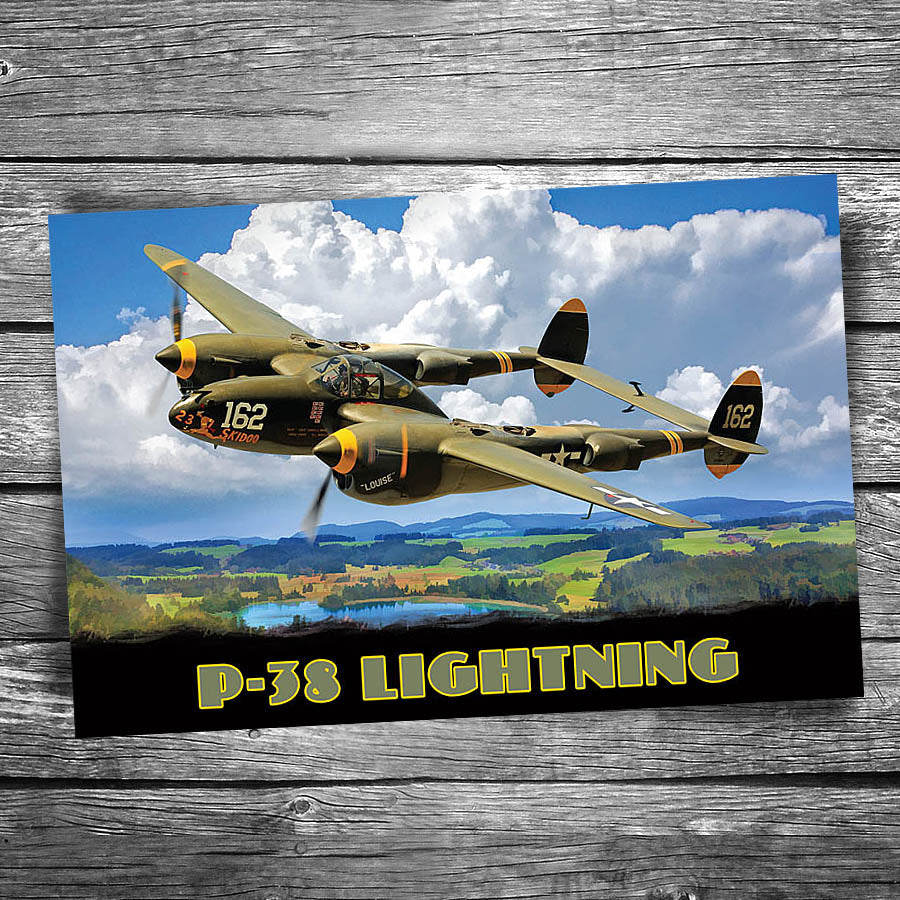 P-38 Lightning Postcard – Christopher Arndt Postcard Co