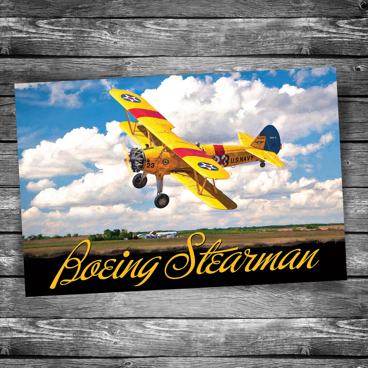 Boeing Stearman Biplane Postcard – Christopher Arndt Postcard Co