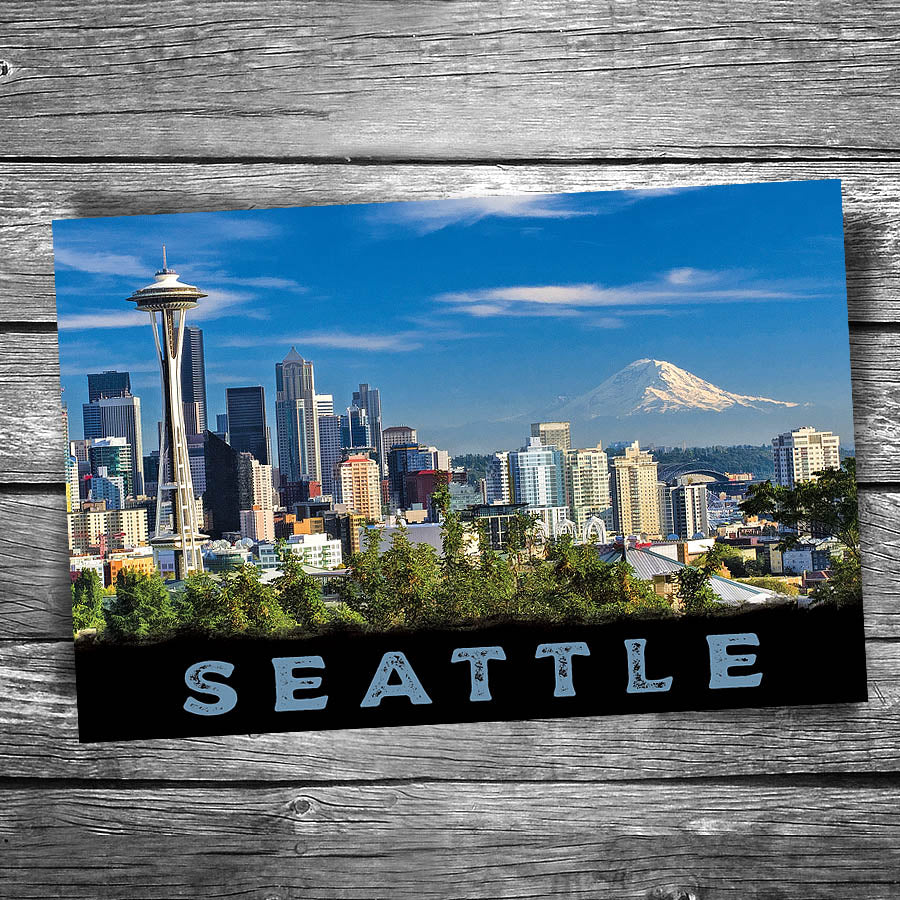 Seattle Skyline Postcard – Christopher Arndt Postcard Co